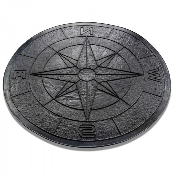 Imprinted Concrete Mat Circular Compass - Terra-Imprints